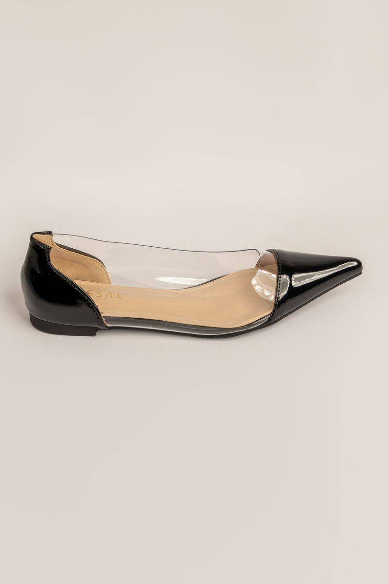 Black PVC Flats – Hassal